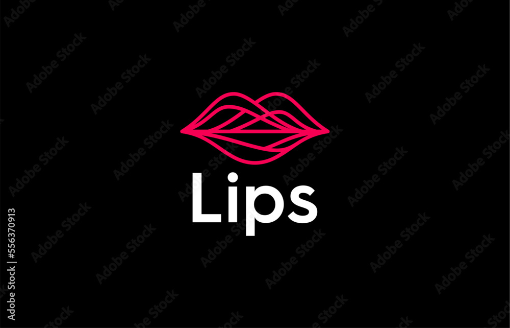 lips icon template for beauty and cosmetic logo designs Stock Vector ...
