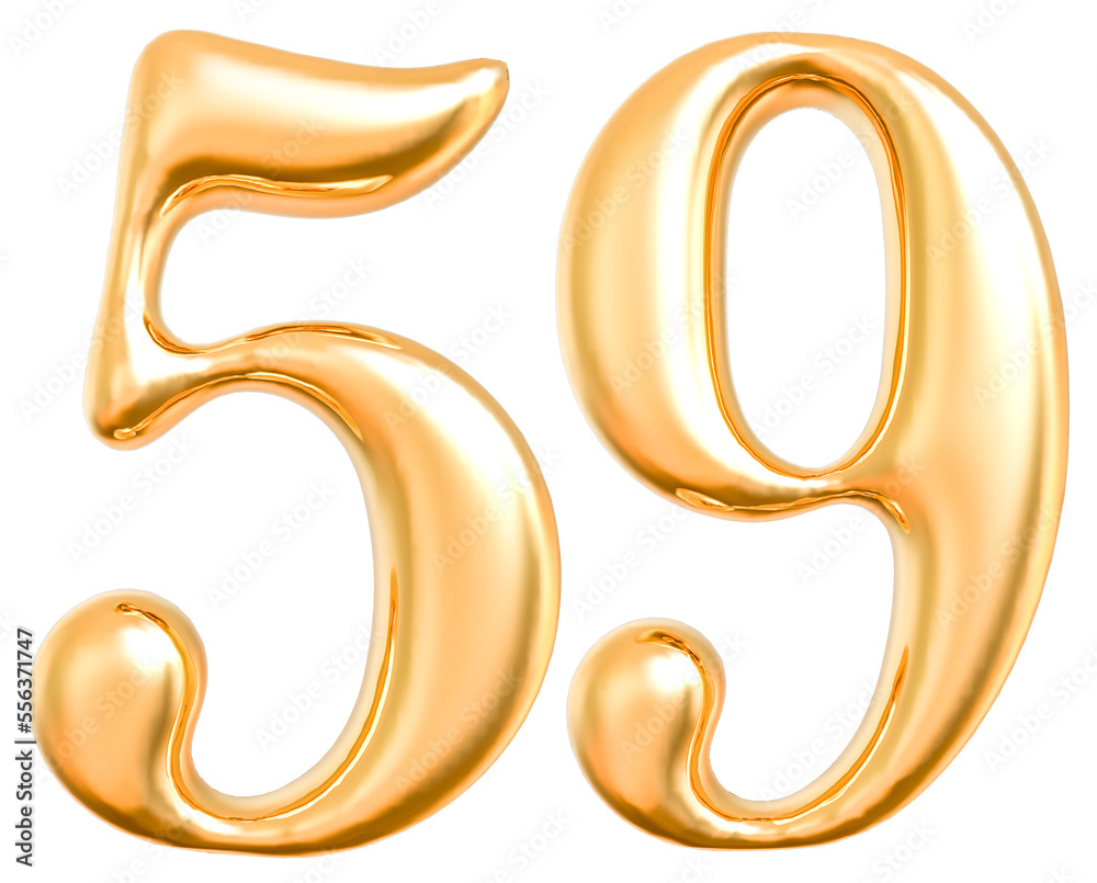 3d gold modern number 59 Stock Illustration | Adobe Stock