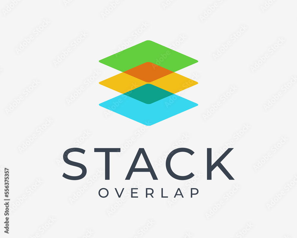 Stack Pile Heap Data Information Overlap Color Overlapping Modern ...