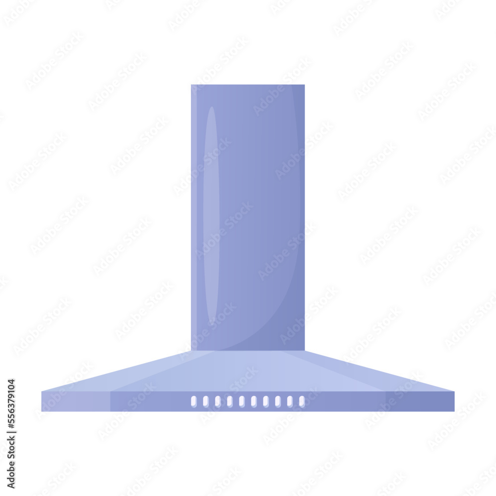 Kitchen air hood duct system. Vector illustration of vent pipe. Cartoon ...