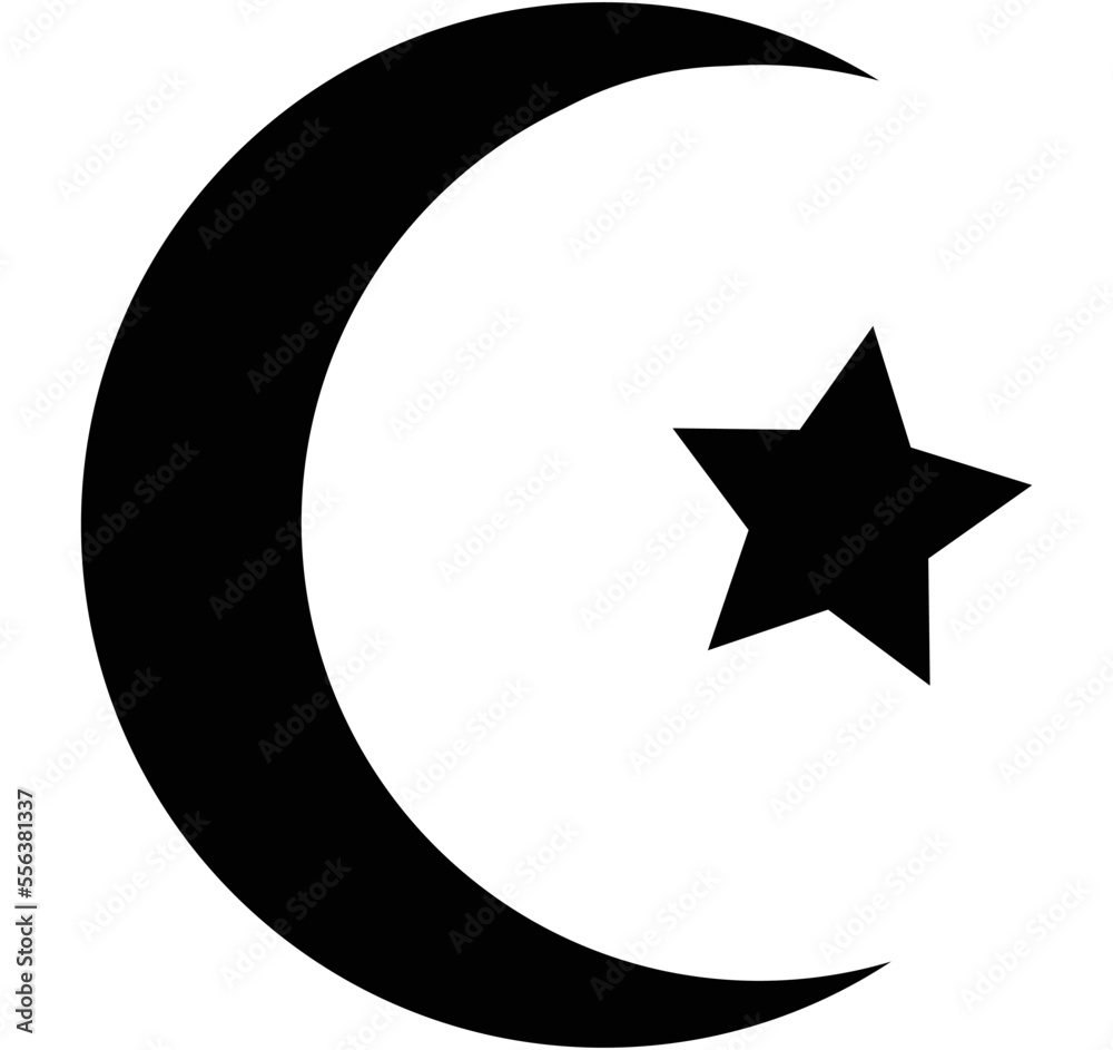 Islam religious symbol. Isolated Flat Vector Illustration Stock Vector ...
