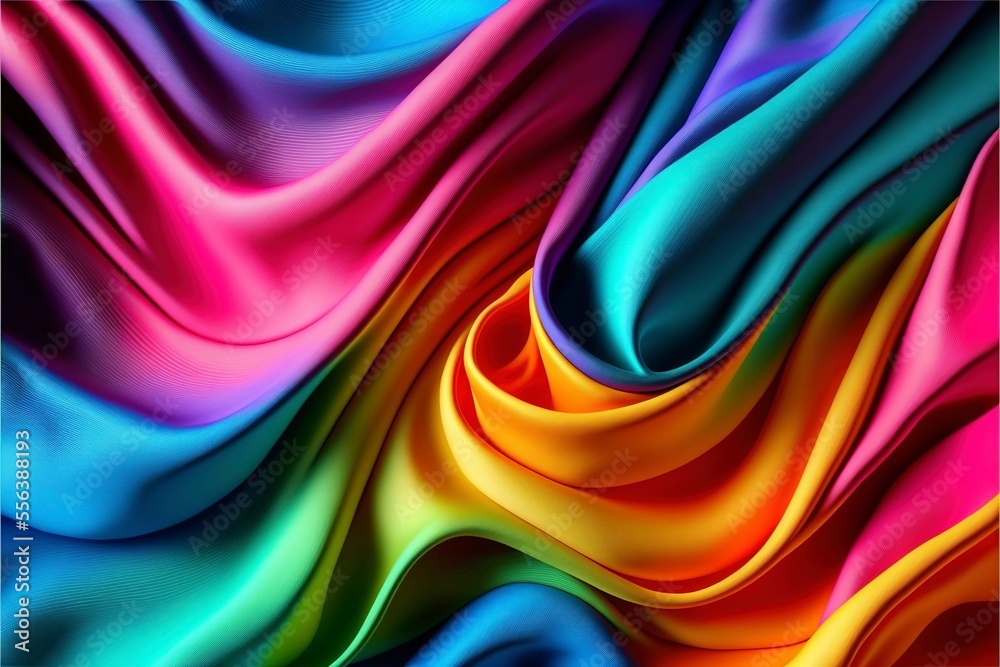 Rainbow colored silk background, abstract luxury cloth. Stock ...