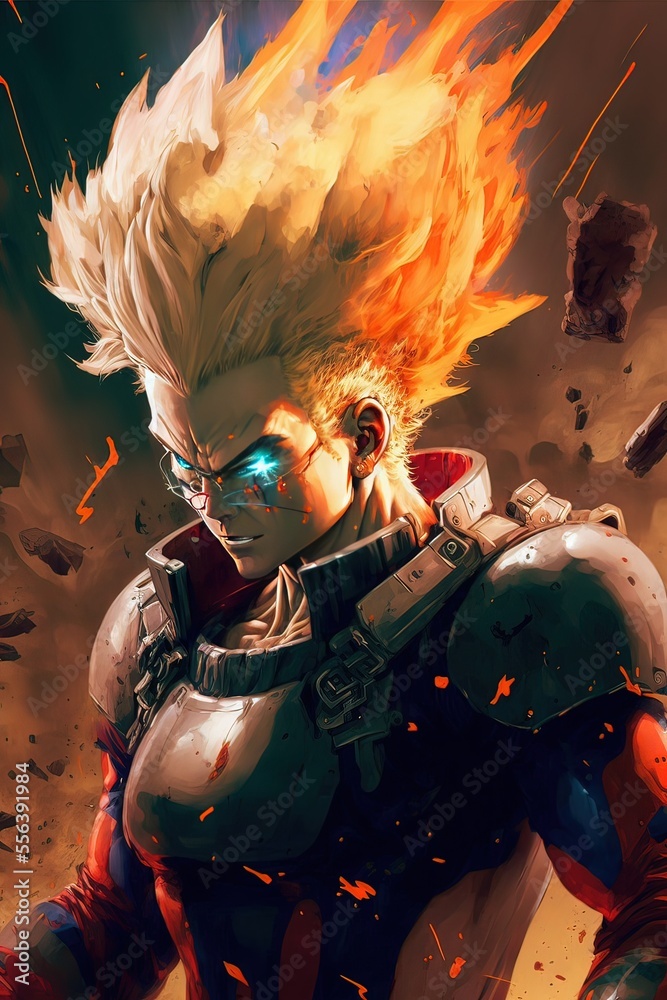 Future Trunks , Super Saiyan, in a Mobile Suit Gundam inspired mech ...