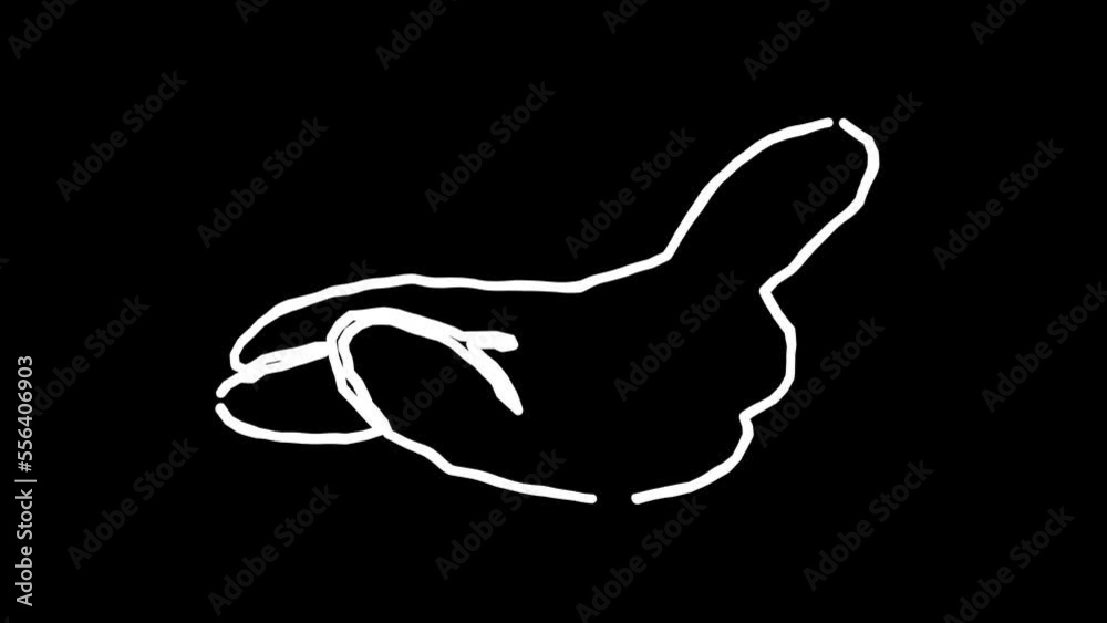 thumbs up sign icon sign or symbol animation. White Highlight Elements ...