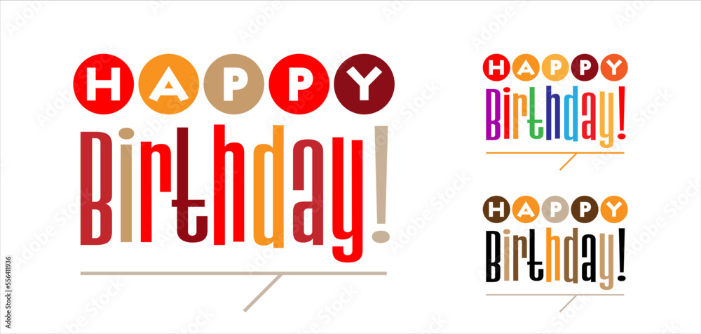 Happy birthday Stock Vector | Adobe Stock