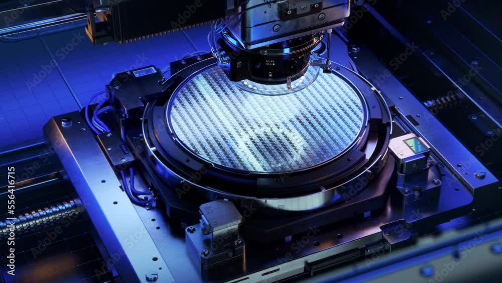 Silicon Wafer during Photolithography Process. Shot of Lithography ... Silicon Wafer during Photolithography Process. Shot of Lithography ...
