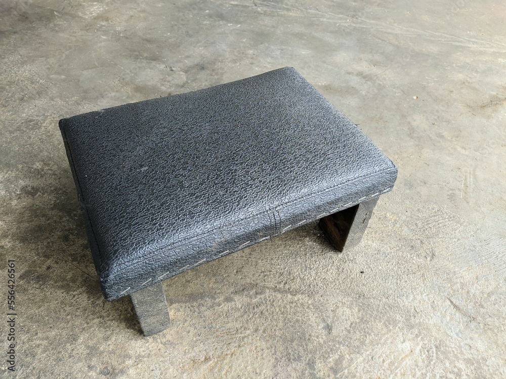 mini stool made of wood, made by yourself with extra foam and black ...