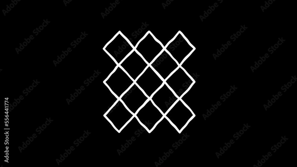 White Highlight Elements. Doodle loop animation. doodle style on ...