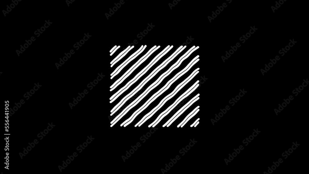 black and white window. White Highlight Elements. Doodle loop animation ...