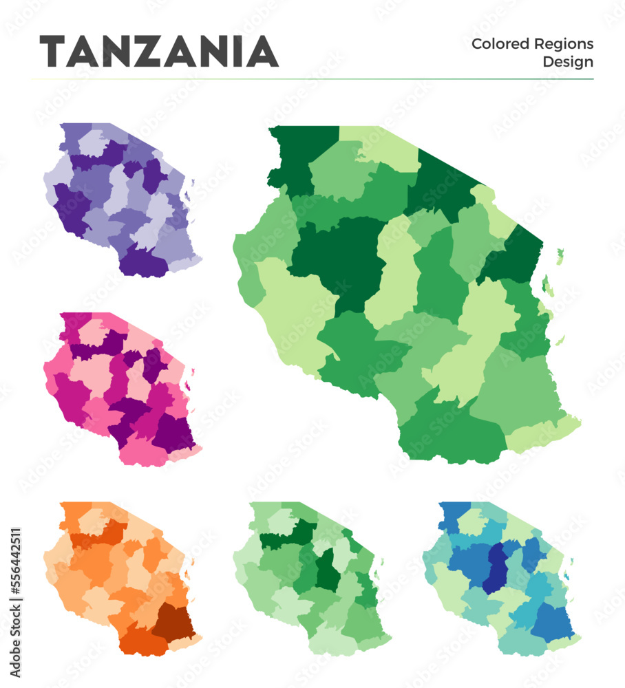 Tanzania map collection. Borders of Tanzania for your infographic ...