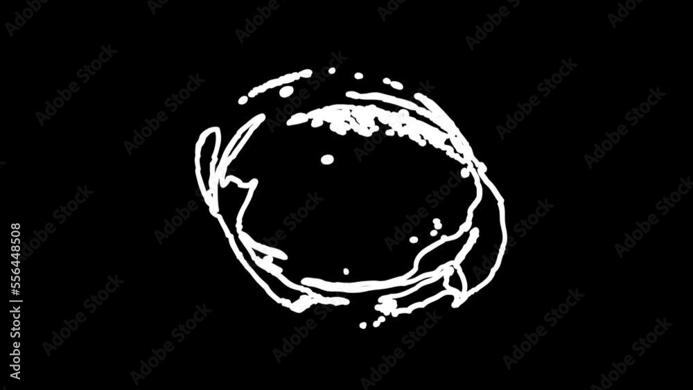 White Highlight Elements. Doodle loop animation. doodle style on ...
