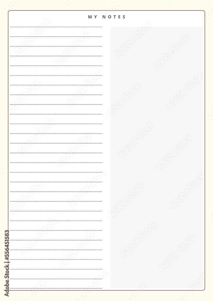 Digital Notes Templates | Goodnotes | Minimalist Stock Illustration ...
