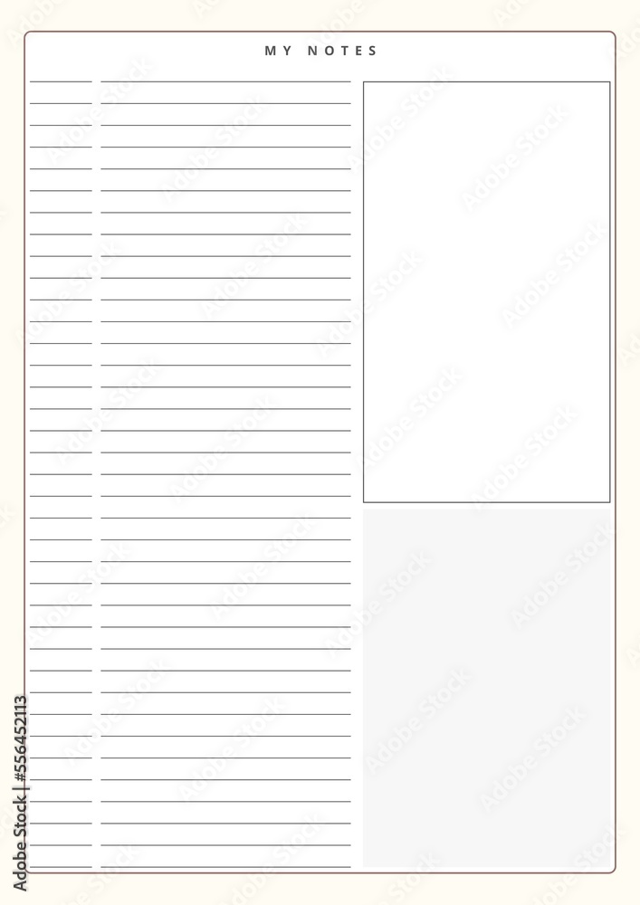 Digital Notes Templates | Goodnotes | Minimalist Stock Illustration ...