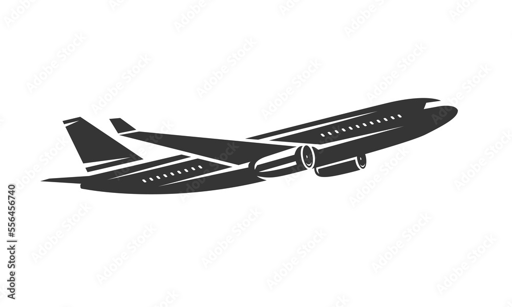 Passenger Aircraft Airliner Vector Illustration Stock Vector Adobe