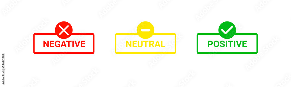 Positive, negative, neutral flat icon set png illustration useful for ... Positive, negative, neutral flat icon set png illustration useful for ...