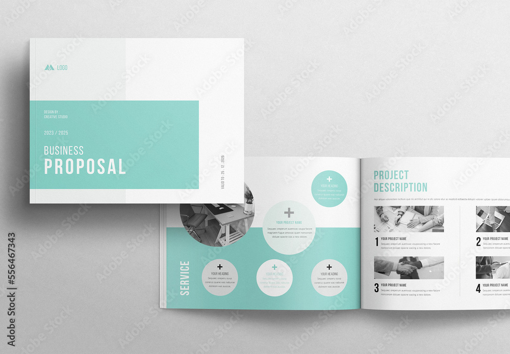 Modelo de Business Proposal Template Landscape do Stock | Adobe Stock