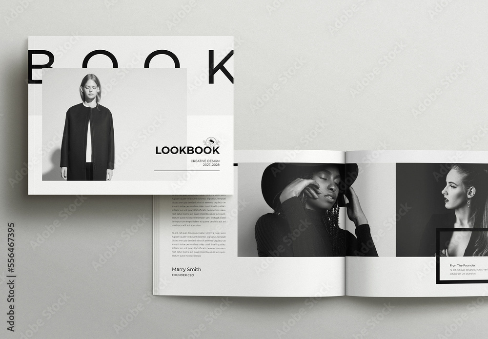 Lookbook Brochure Template Landscape Stock Template | Adobe Stock Lookbook Brochure Template Landscape Stock Template | Adobe Stock