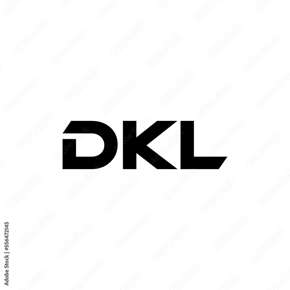 DKL letter logo design with white background in illustrator, vector logo modern alphabet font ...