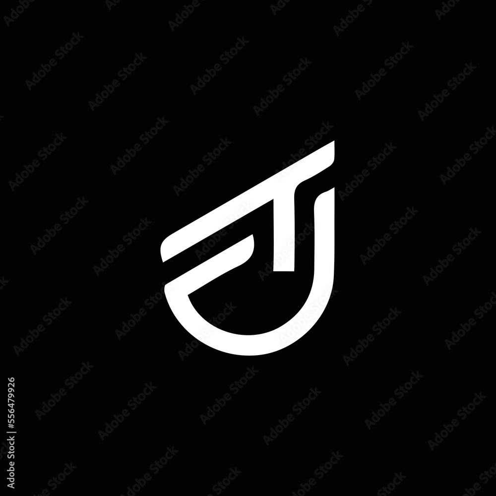 TJ JT Logo Design, Creative Minimal Letter JT TJ Monogram Stock Vector ...