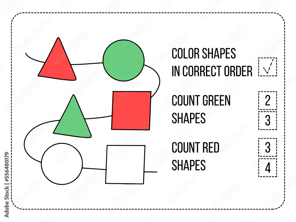 Color shapes game. Match by color. Education game for children ...