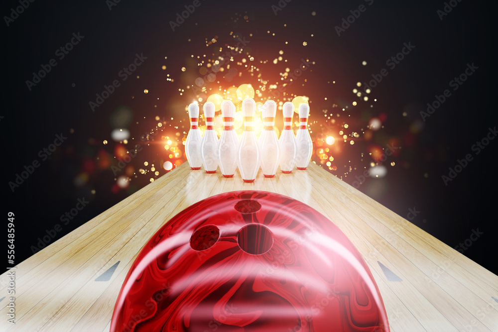 Bowling Poster for advertising, poster for the site, modern design ...