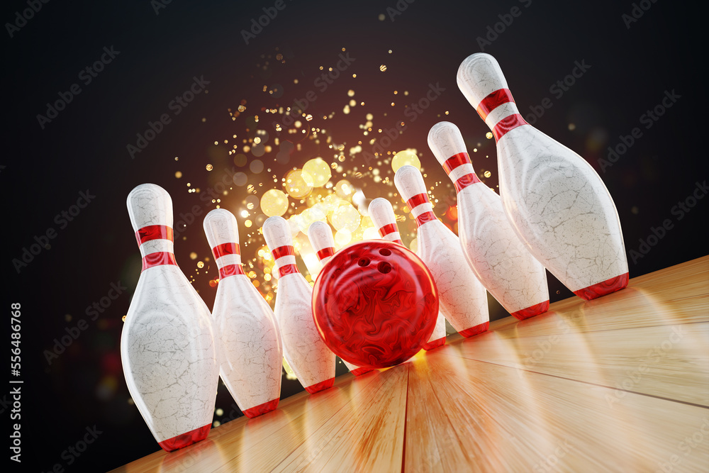 Bowling Poster for advertising, poster for the site, modern design ...