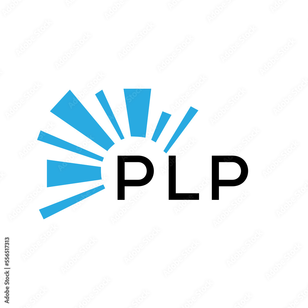 Vetor de PLP letter logo. PLP blue image on white background and black ...