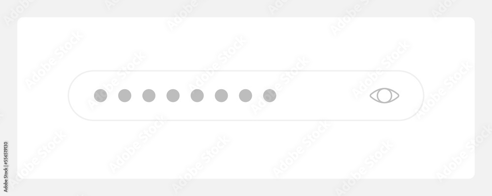 Password input field UI element template. Editable isolated vector ... Password input field UI element template. Editable isolated vector ...