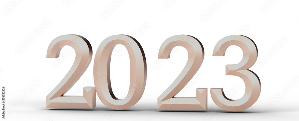 2023 bold letters 3d-illustration isolated transparent Stock ...