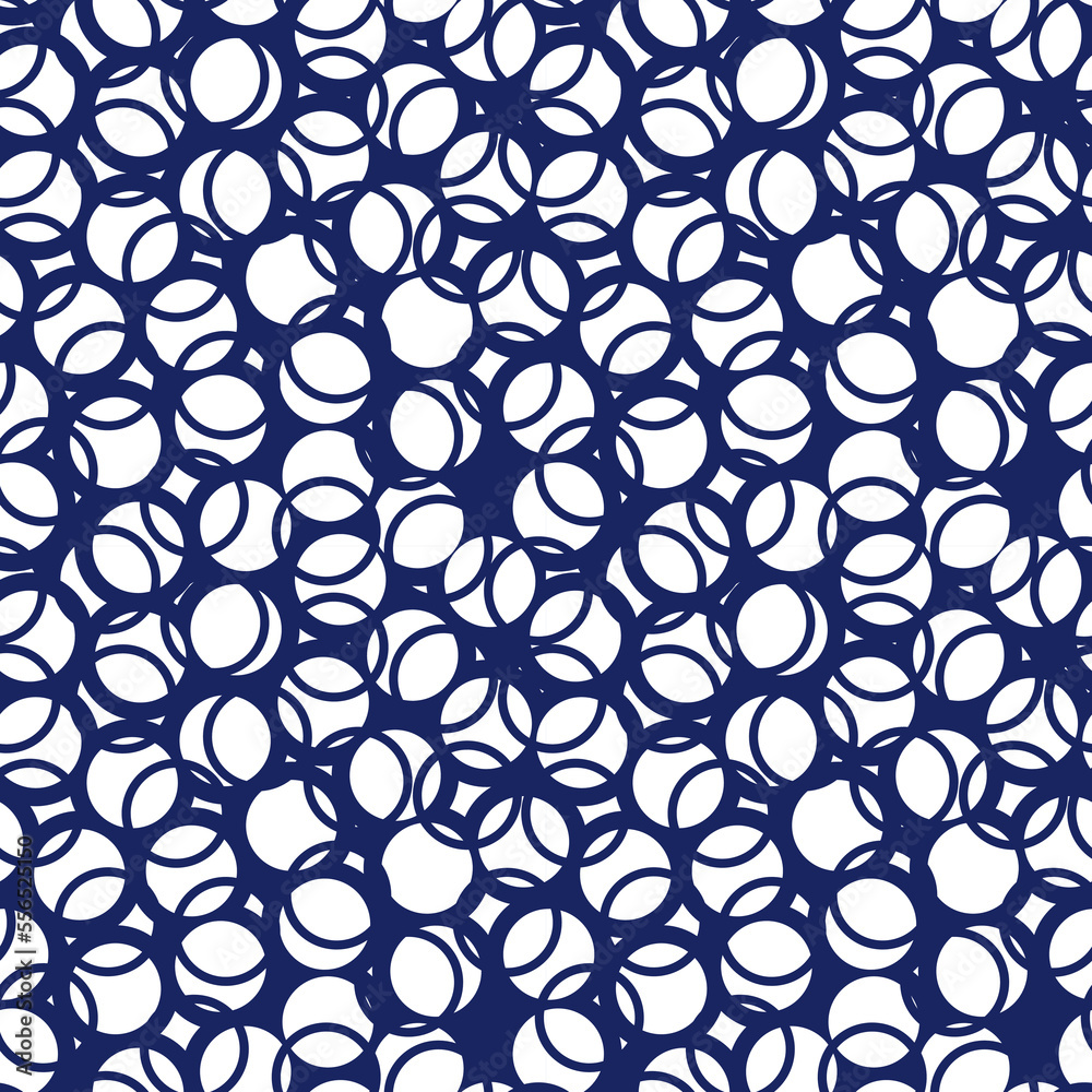 Crossed circles pattern. Circular figures seamless ornament. Geometric ...