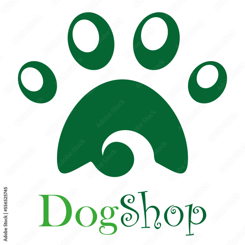 Dog's paw print logo. Dog shop logo idea. Dog logo, cat logo, zooligcal ...