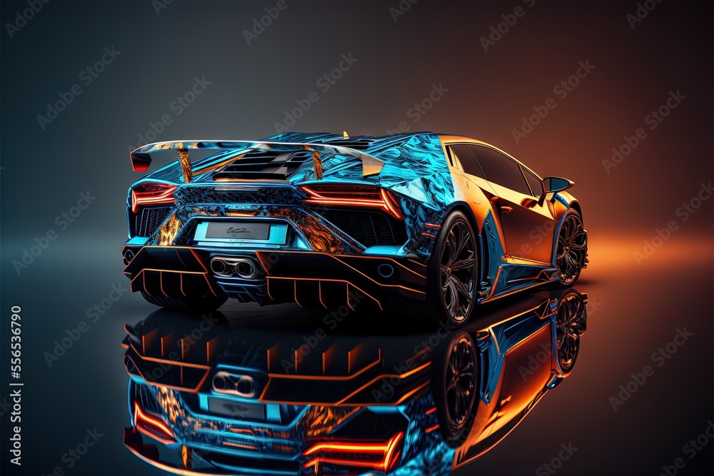a futuristic car with a futuristic design on the hood and hood is shown ...