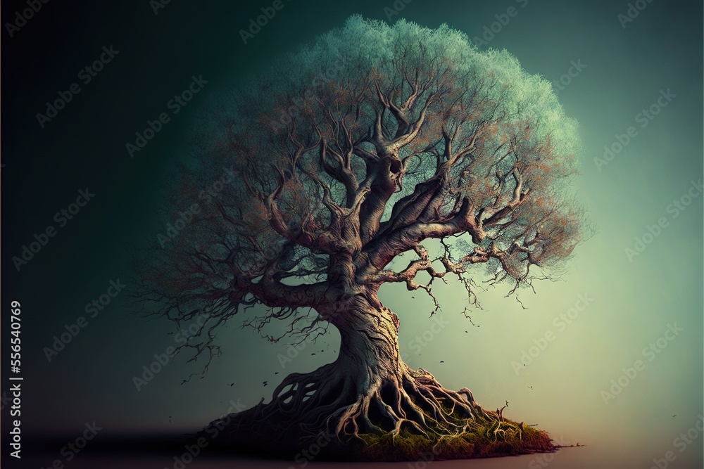 a tree with a very large trunk and a very long trunk with a very long ...