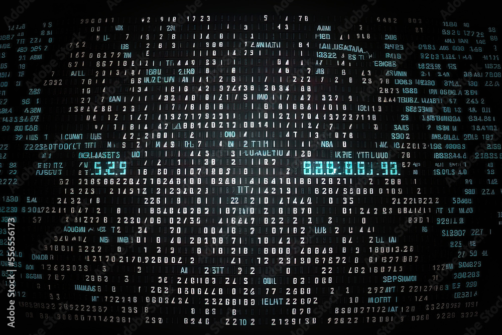 Digital technology background using binary zeros and ones. Generative AI Stock Illustration ...