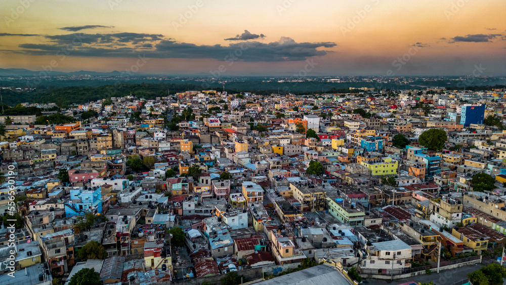 Barrio de Cristo Rey, Santo Domingo, Republica Dominicana. Stock Photo ...
