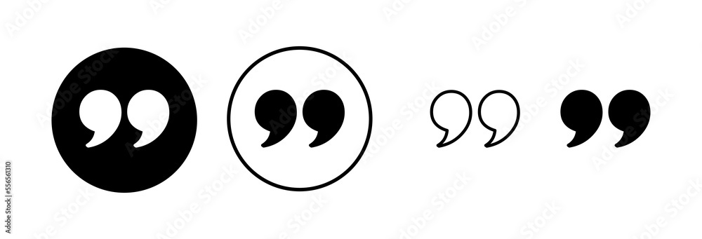 Quote icon vector illustration. Quotation mark sign and symbol Stock ...