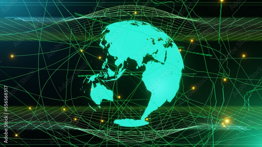 Planet Earth. Technology. Communication concept. Background. Stock ...