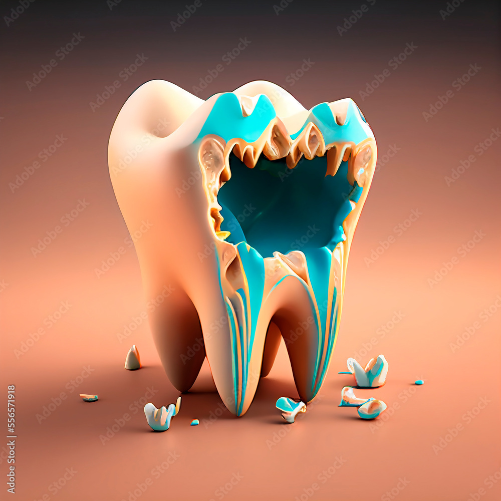 Monster tooth dissease Stock Illustration | Adobe Stock