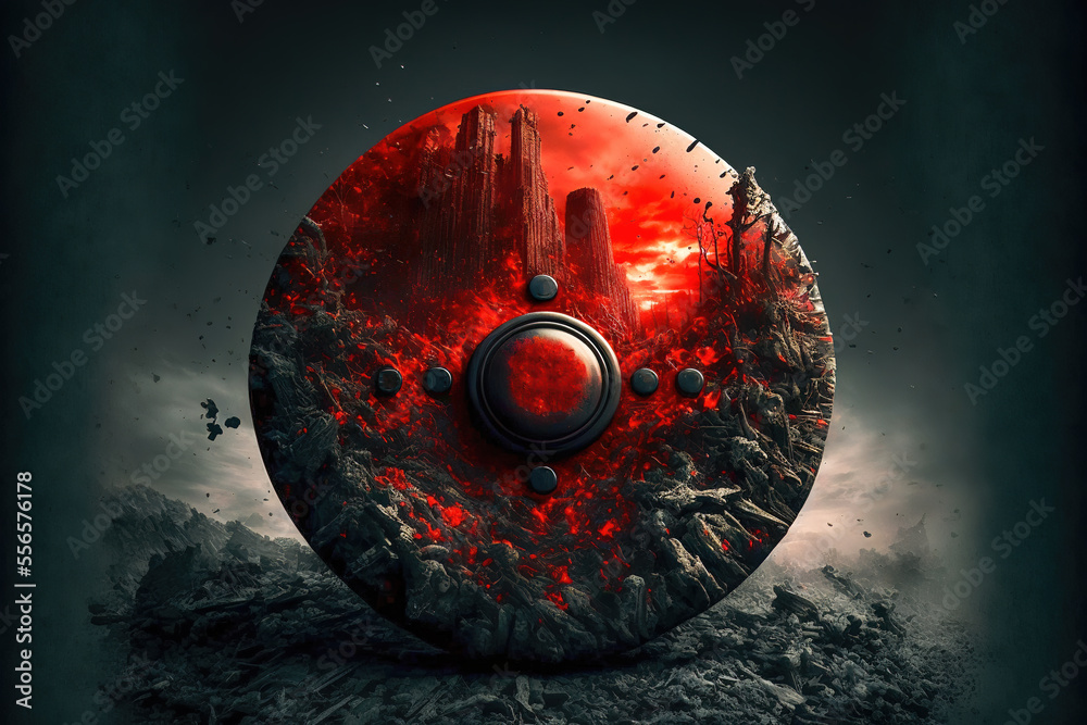 Red Button Concept. Created with Generative AI Technology Stock ...