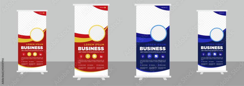 Corporate business roll up stand banner design template Stock Vector ...
