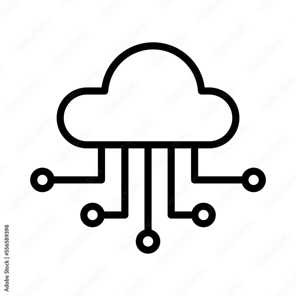 Icono de conexión de la nube. Conectividad y transferencia de datos ...