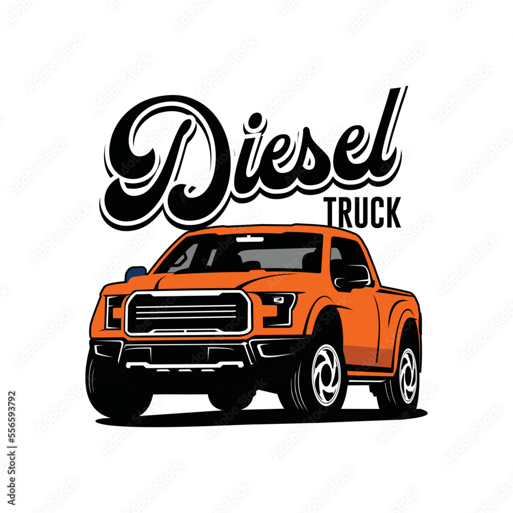 car vector truck vector illustration of a car 4wd truck Stock Vector ...