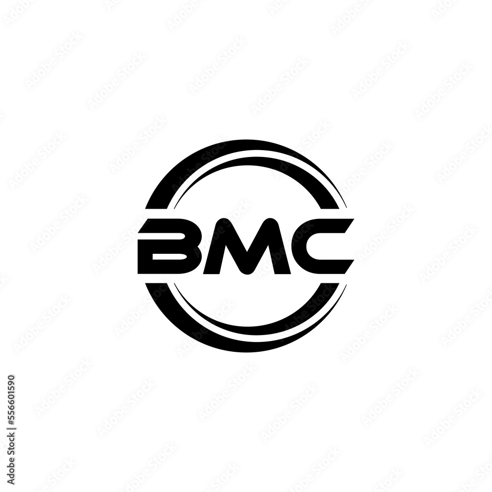 Vettoriale Stock BMC letter logo design with white background in ...