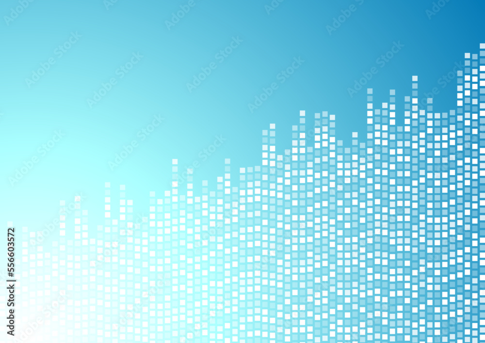 Abstract blue growing financial graph chart background. Vector dotted ...