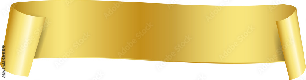 Gold ribbon banner tag label design, isolated background Stock ...