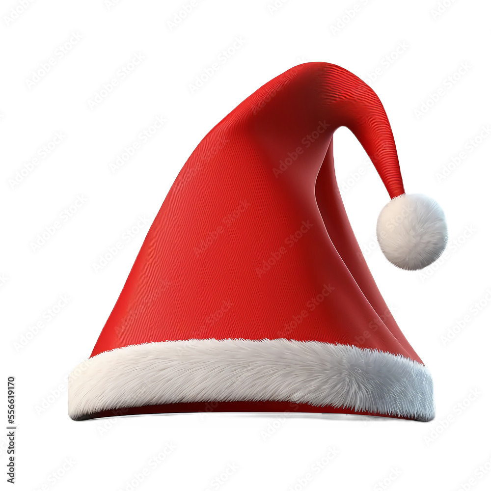 Christmas Santa hat isolated cutout PNG on transparent background ...