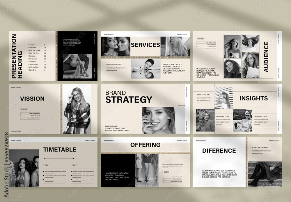 Brand Strategy Layout Stock Template | Adobe Stock