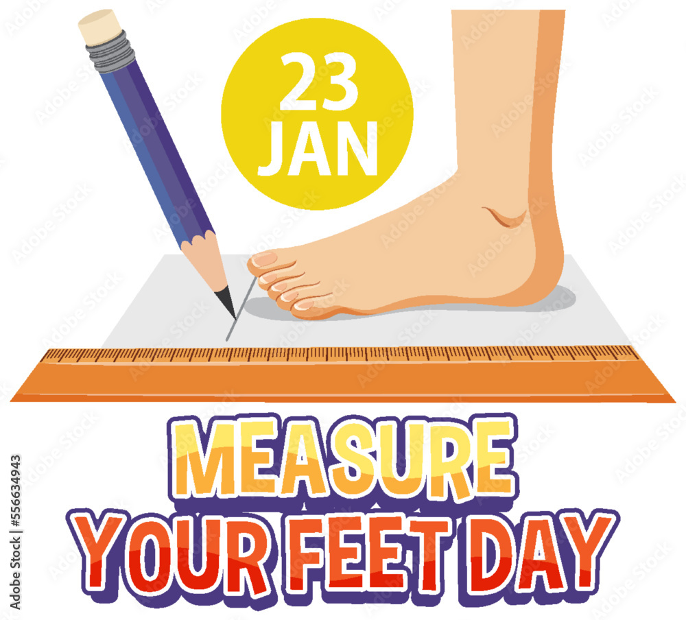 Measure your feet day banner design Stock Vector | Adobe Stock