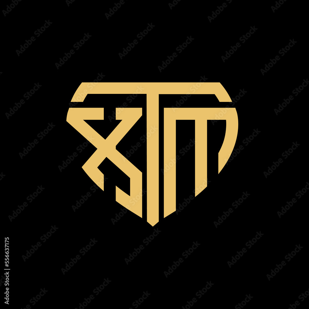 XTM letter logo design on black background. XTM creative initials ...