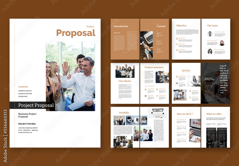 Project Proposal Stock Template | Adobe Stock